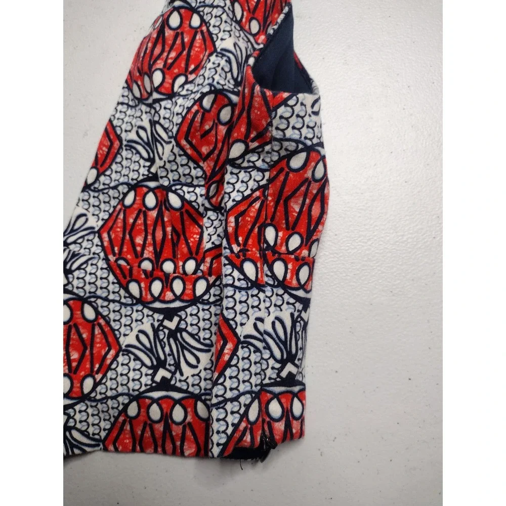 Zara | Tops | Zara Trafaluc Womens Small Red Navy Tribal African Wax ...
